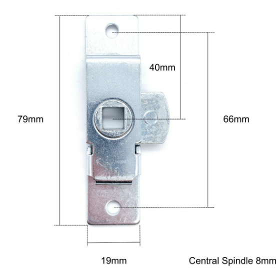 Rim Budget Lock - 79 x 19mm - Zinc Plated - tradefit