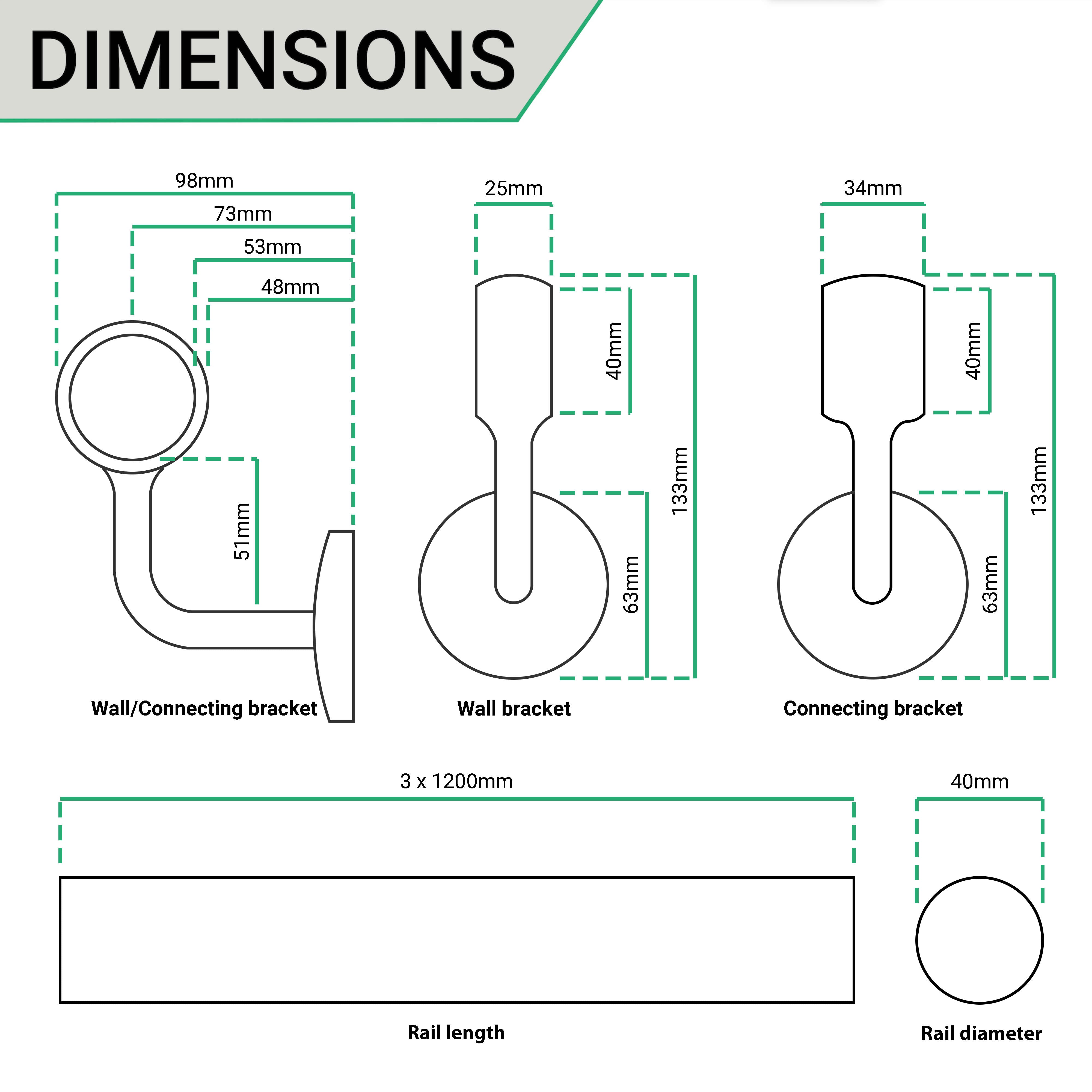 Handrail Kit Wooden / Timber - Interior Use - 3600mm - Pine / Brushed ...
