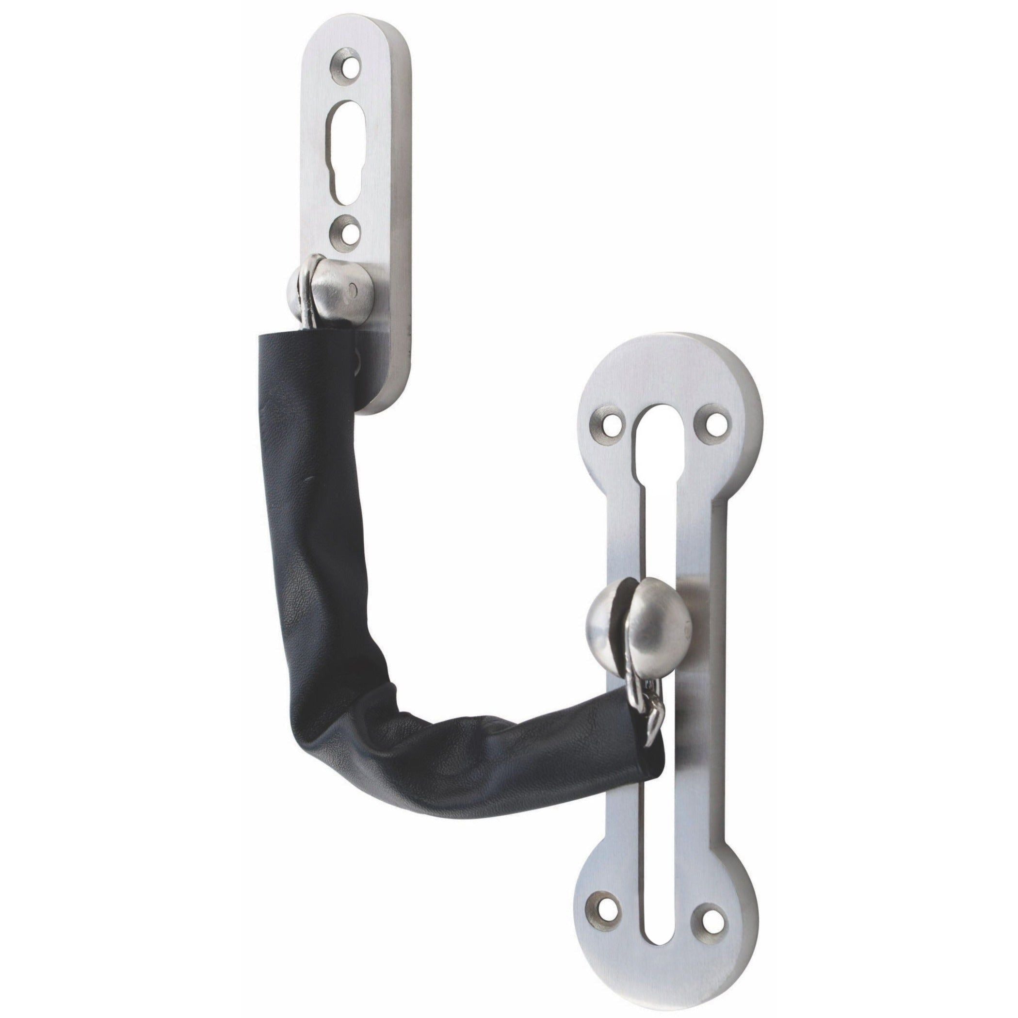 Security Door Chain 130mm Satin Stainless Steel (B2B) - tradefit