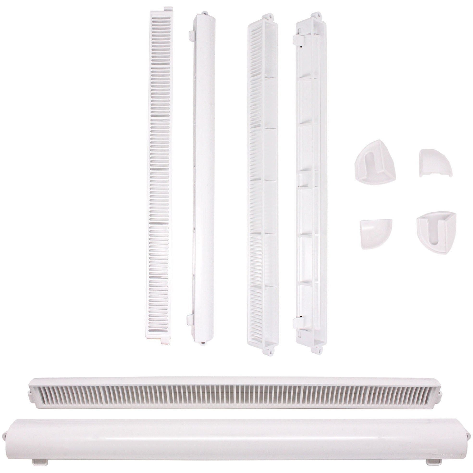 Trickle Window Slot Vent Set Inside & Out - 415mm - 4191mm²EA - White ...