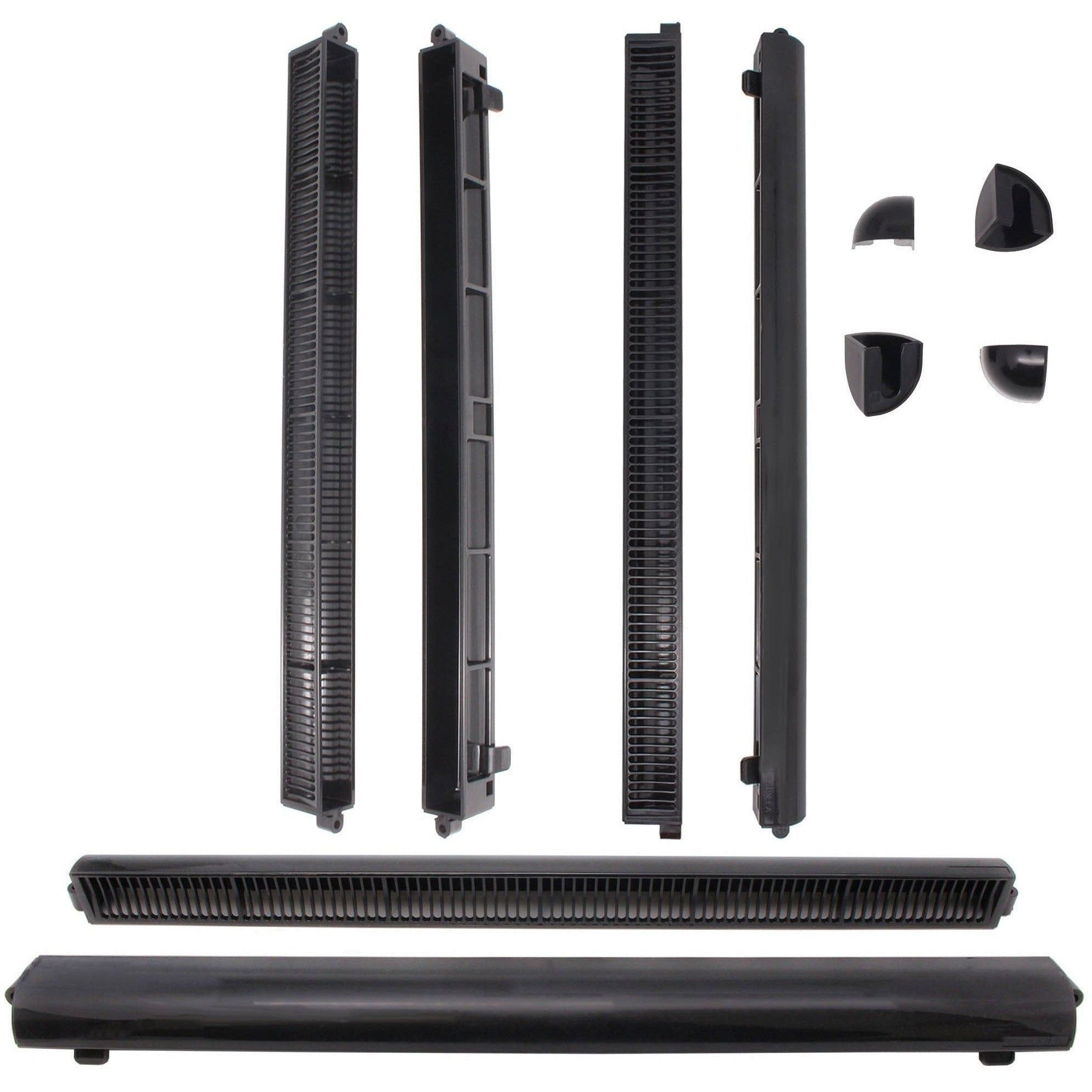 Trickle Window Slot Vent Set Inside & Out - 415mm - 4191mm²EA - Black ...