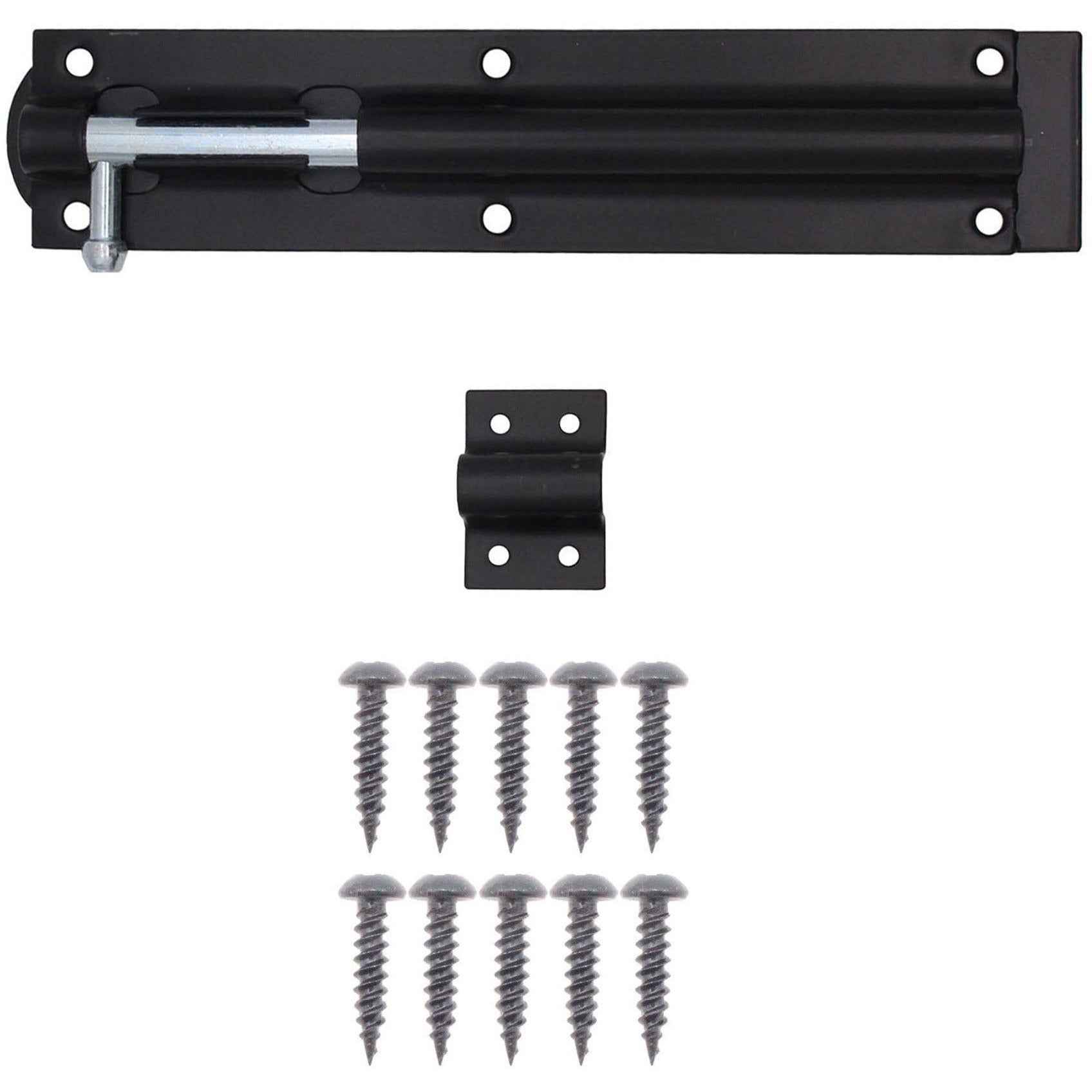 Tower Bolt - 215mm / 8 Inch - Black - tradefit