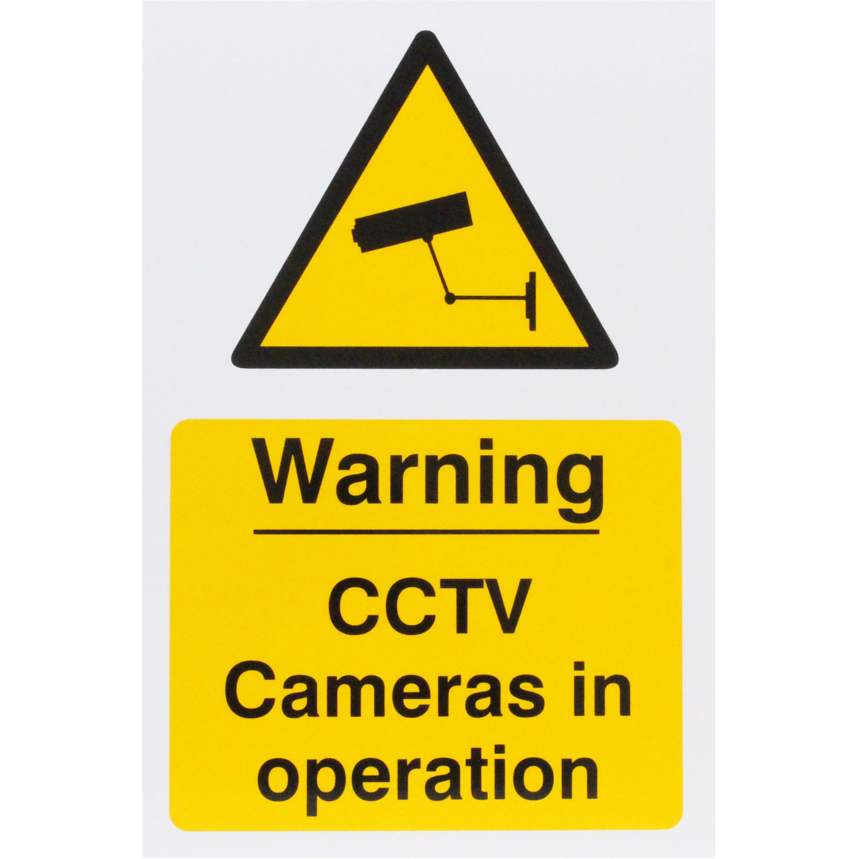 CCTV Cameras in Action 200x300mm Self Adh Semi Rigid PVC - tradefit