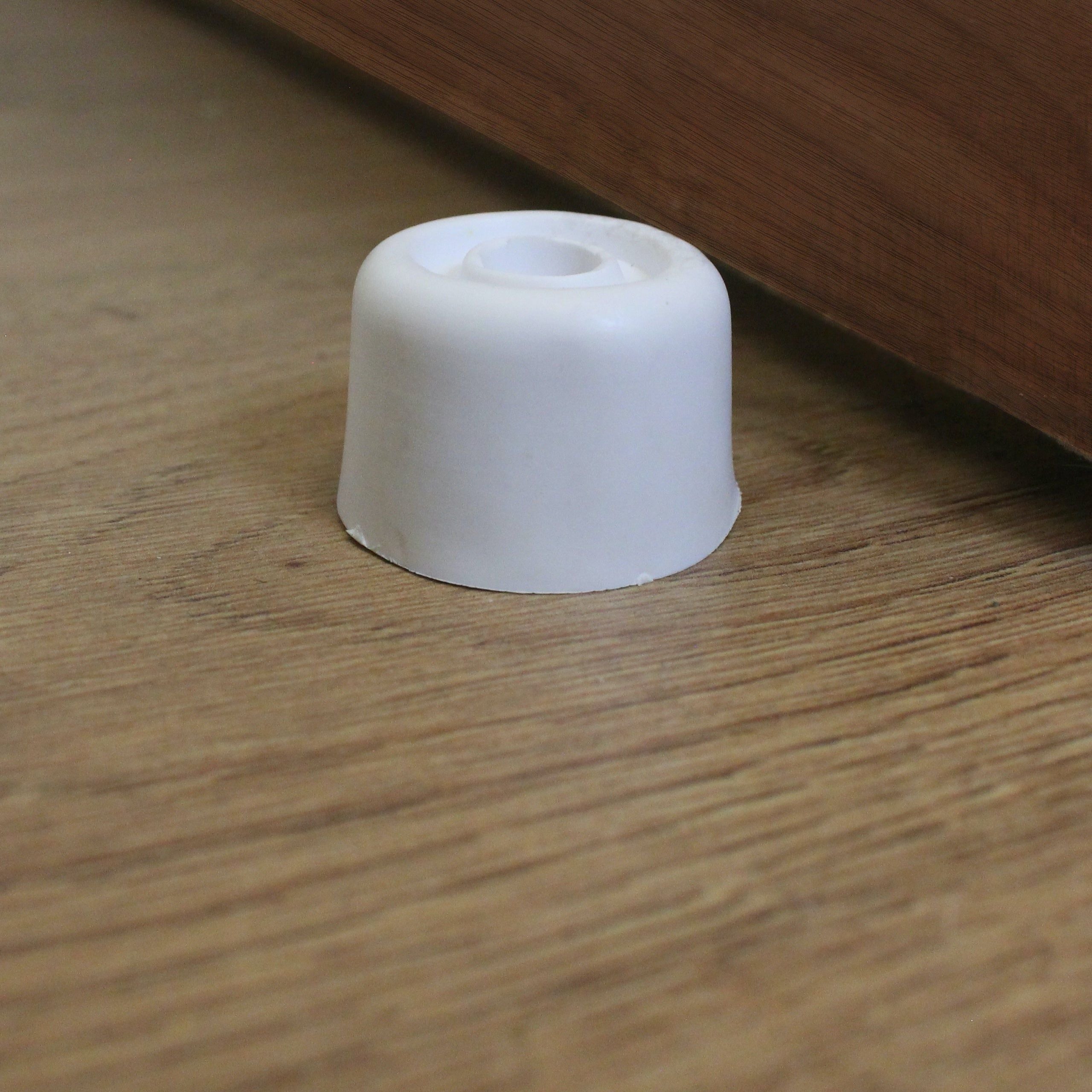 White Rubber Door Stop - White - Pack of 10 - tradefit