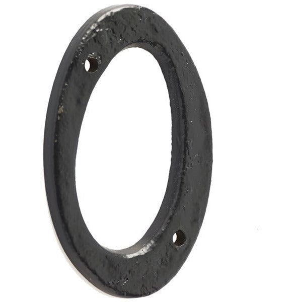 Numeral 0 - Screw Fix - 100mm - Black Antique Iron - tradefit