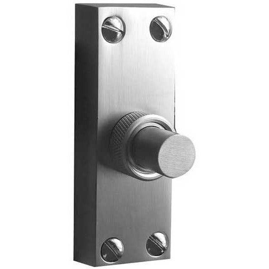 Rectangular Bell Push - 80x30mm - Satin Chrome - tradefit
