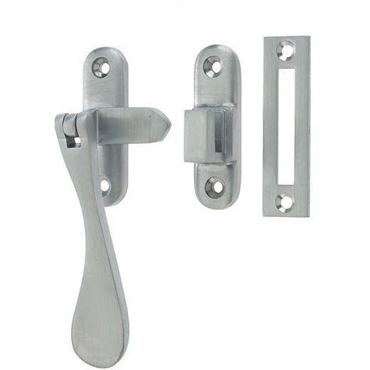 Victorian Casement Window Fastener - 124x19mm - Satin Chrome - tradefit