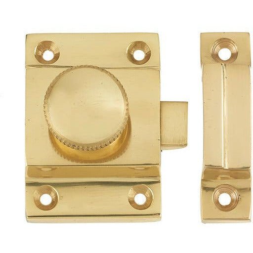 Cabinet Turn Catch - 57x41mm - Polished Brass - tradefit