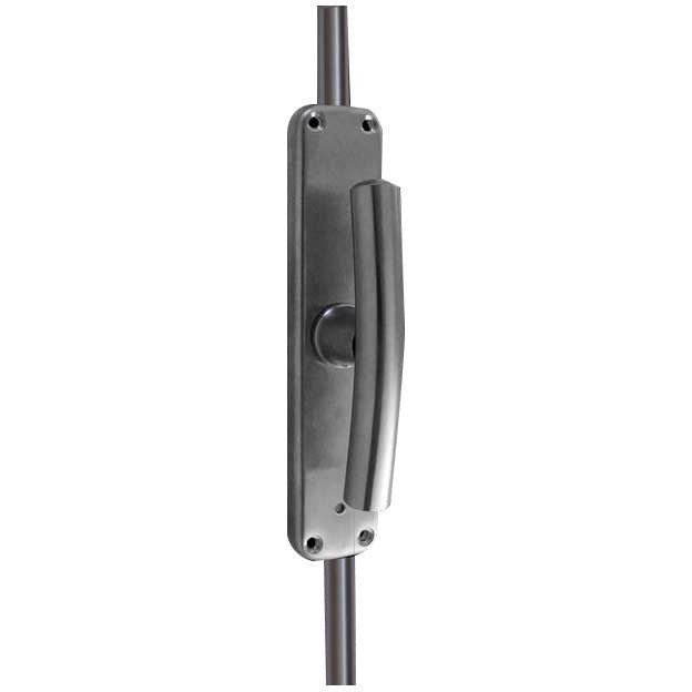 Locking Espagnolette Bolt T Bar Pattern - Satin Chrome - tradefit