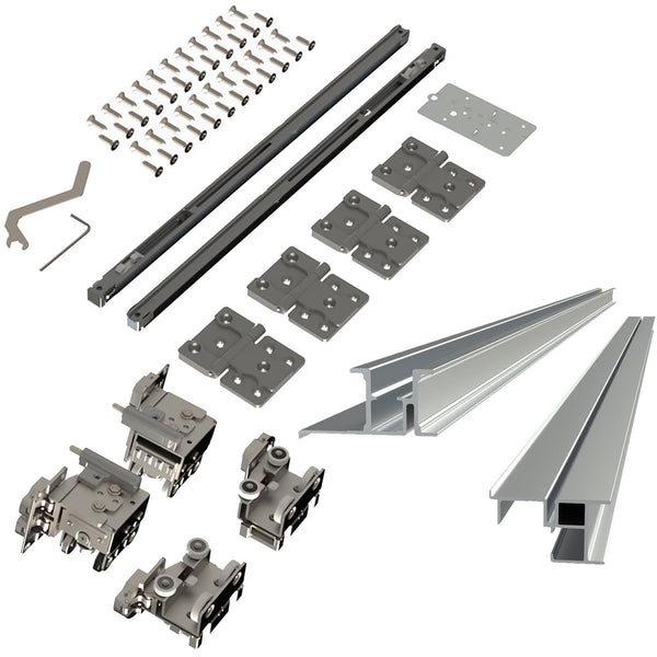 Concealed Sliding Folding Wardrobe Door Kit - 2 Door kit - To Suit 3m ...