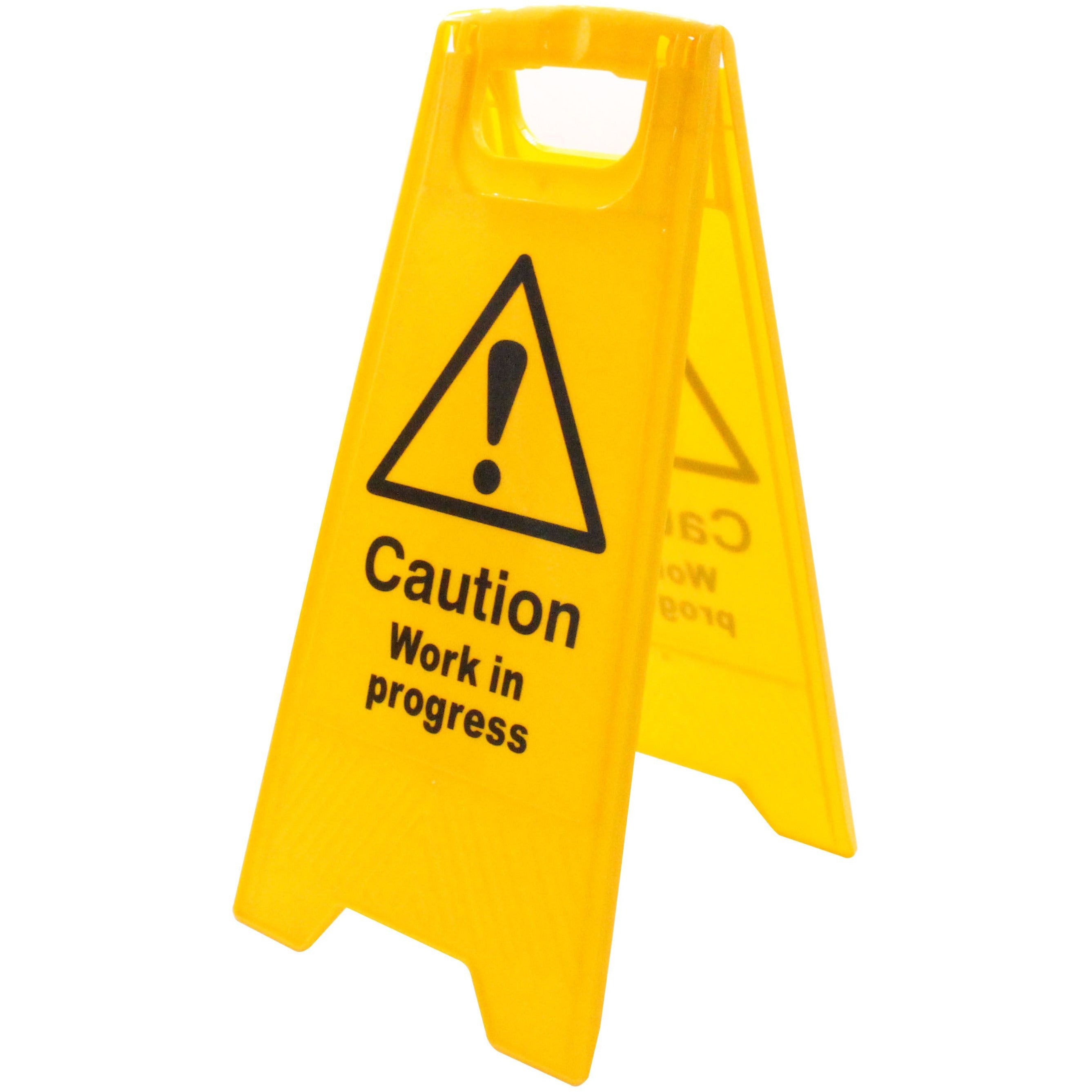 A-Board Caution Work in Progress 620x290mm - tradefit