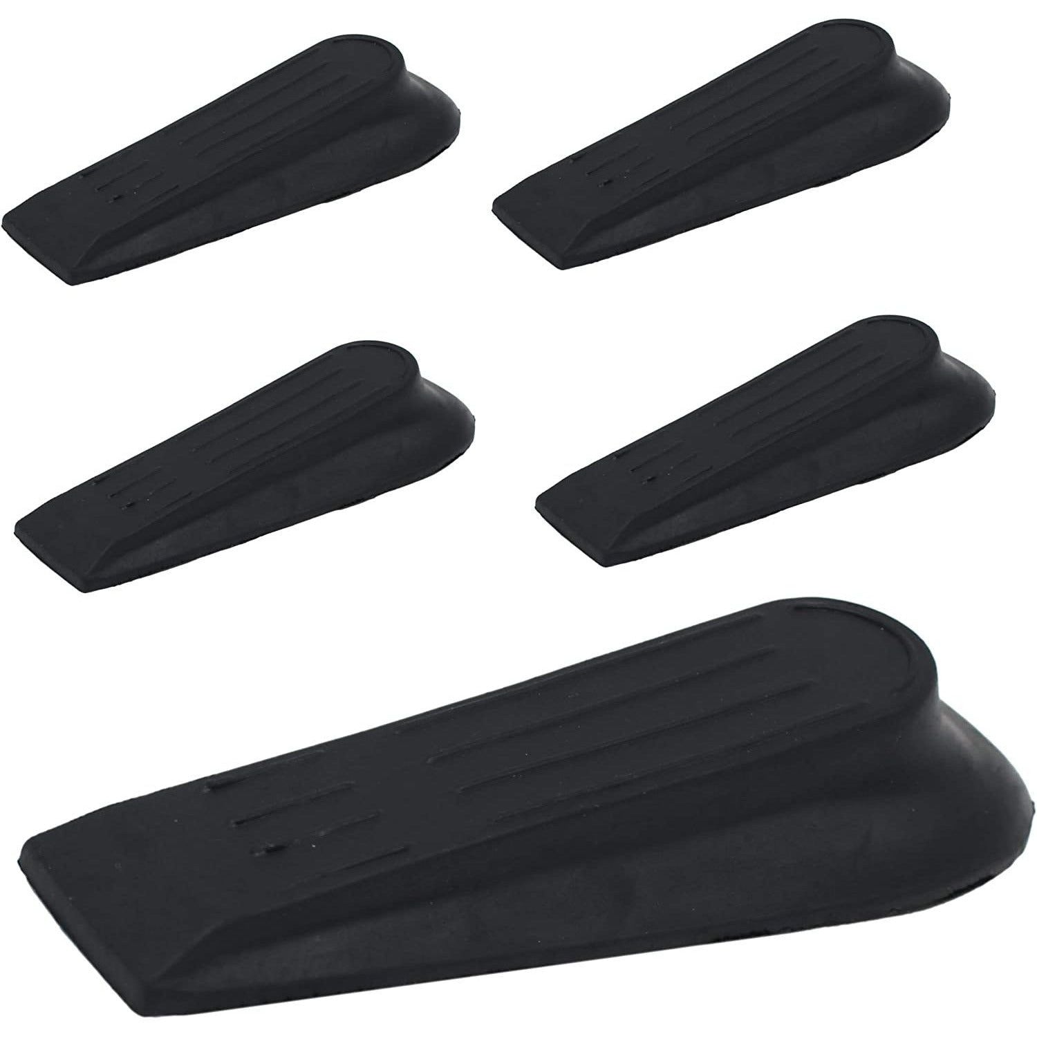 Black Rubber Door Wedge Black - Pack of 5 - tradefit