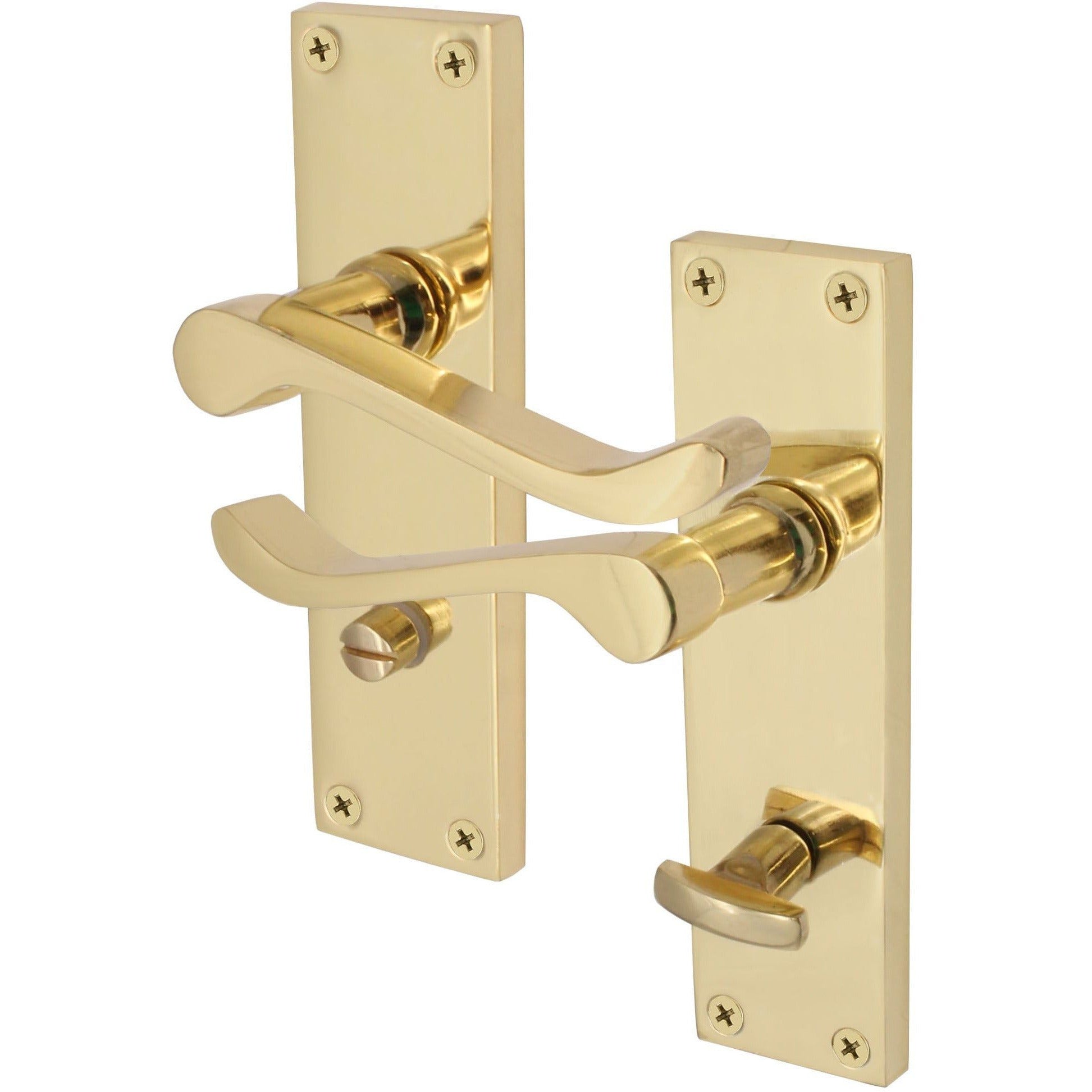 Victorian Scroll Bathroom Door Handles