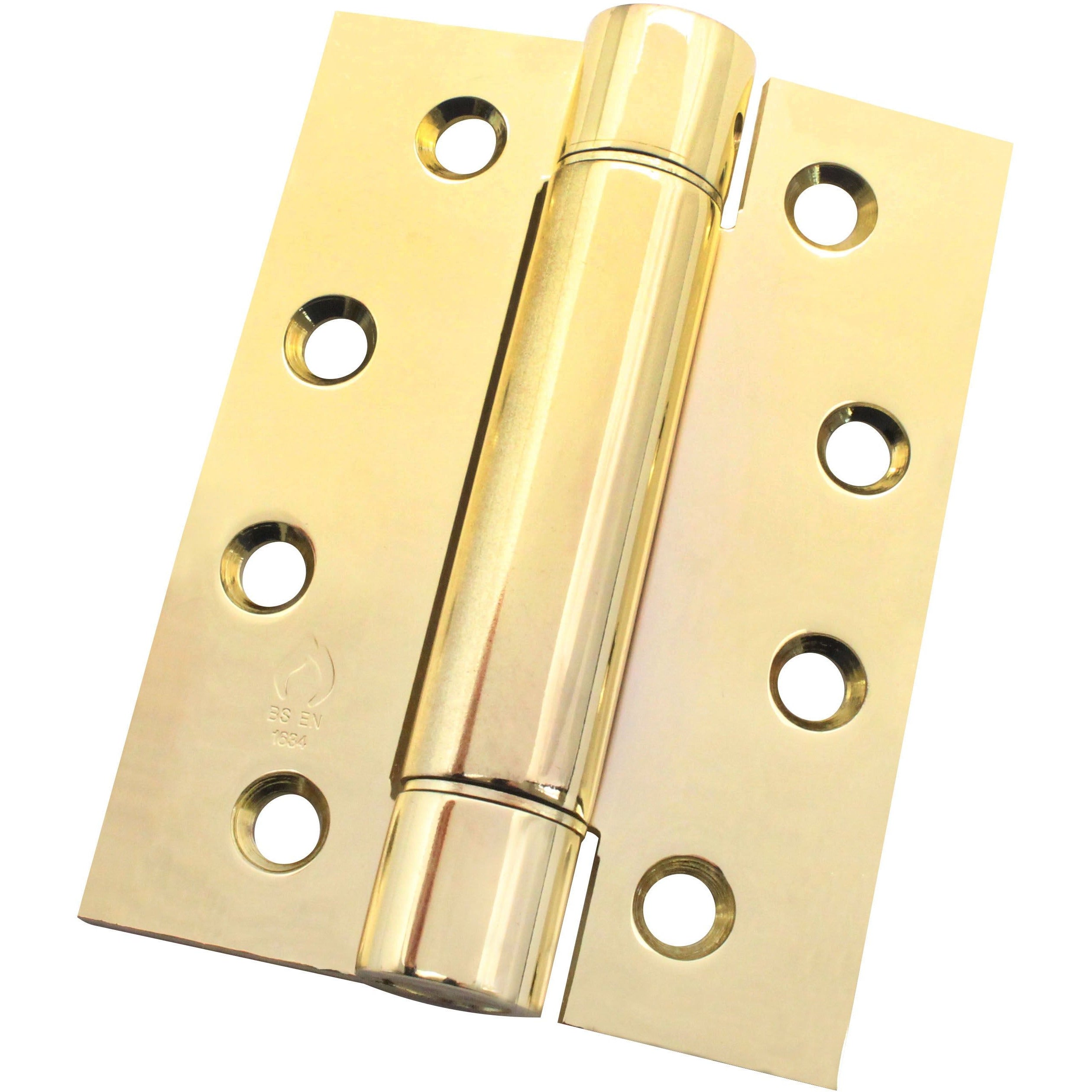 Single Action Spring Hinges 4" Stainless Steel - 102x76x3mm - PVD Brass ...