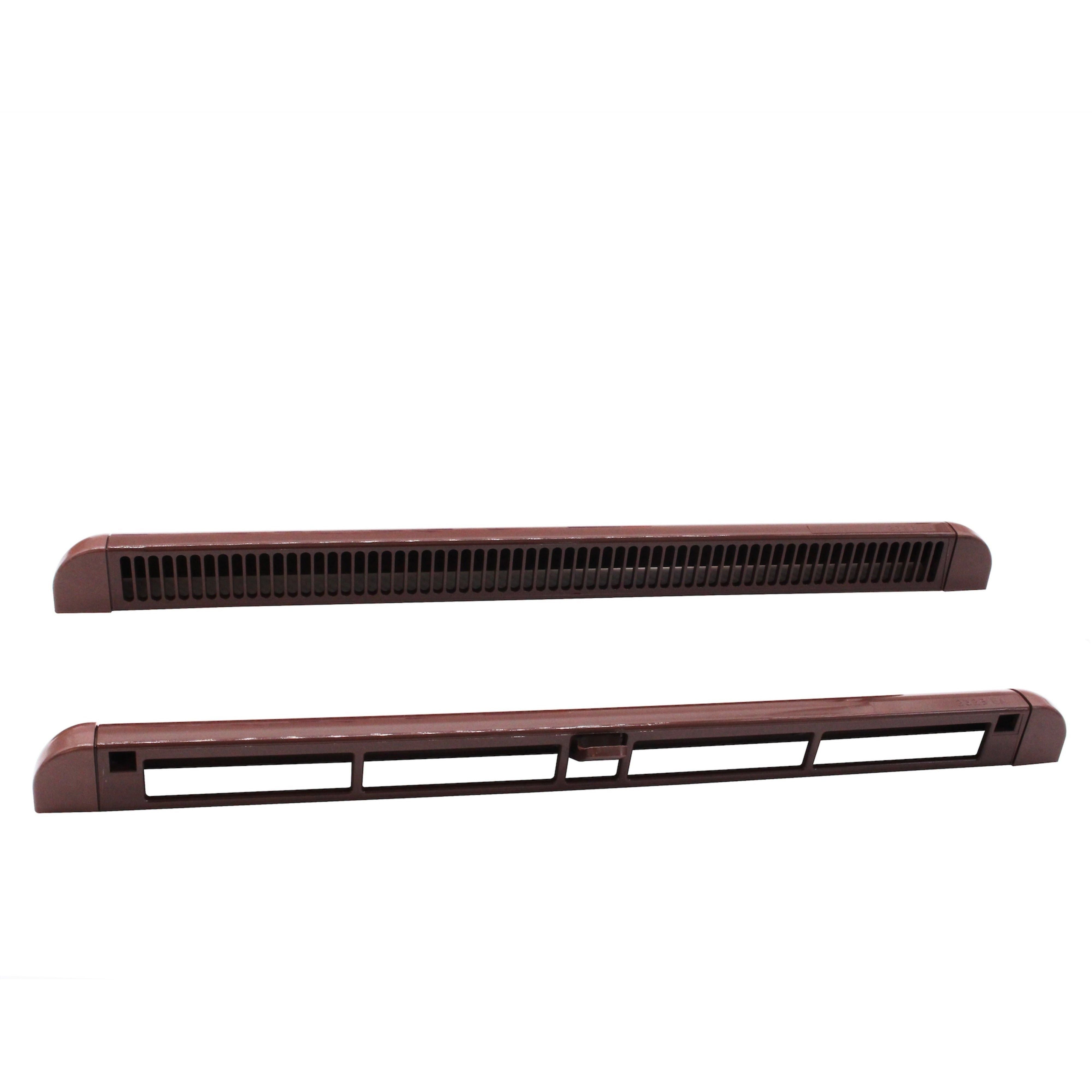 Trickle Window Slot Vent Set Inside & Out - 400mm - 3180mm²EA - Brown ...