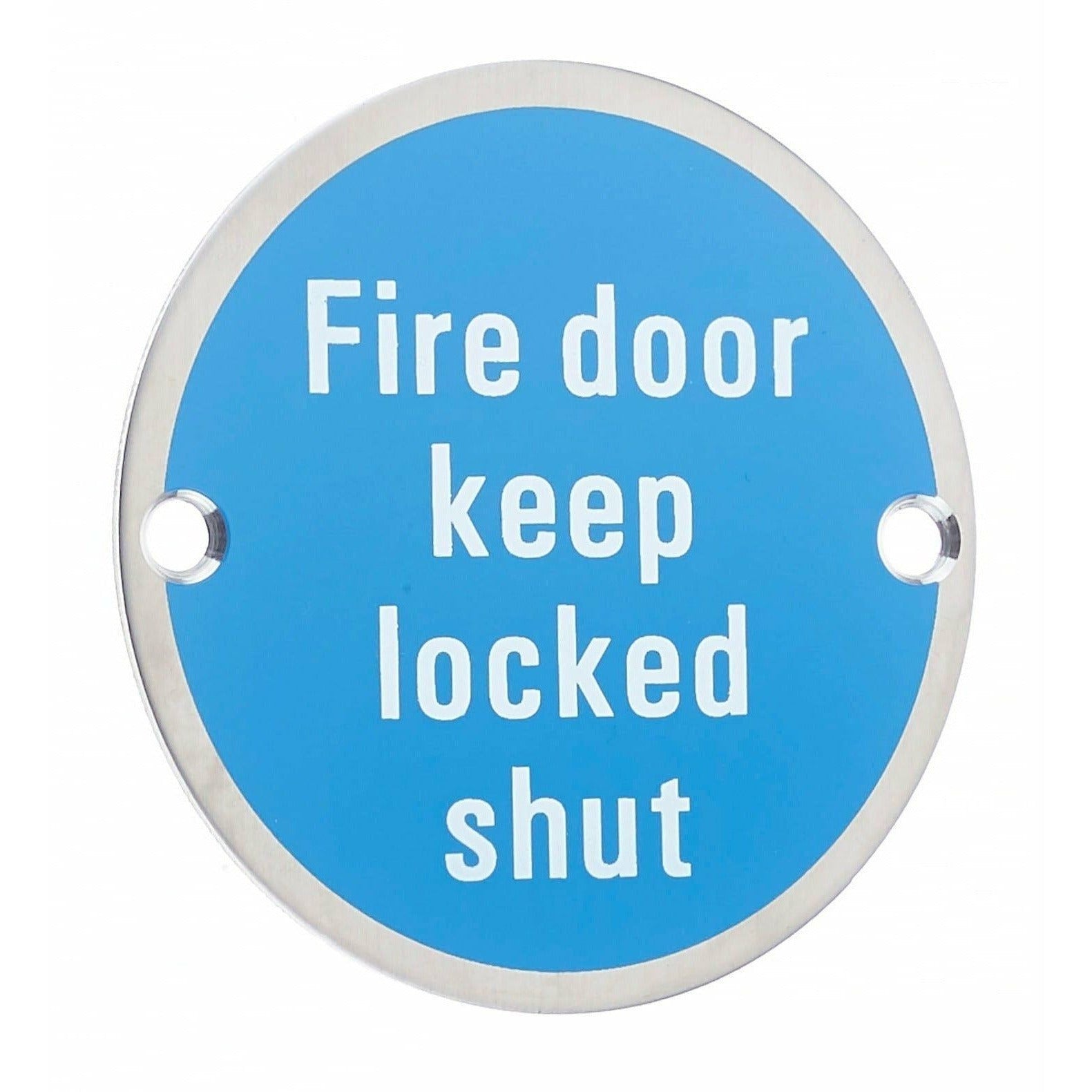 Circular Disc Fire Door Signage - 76mm x 1.5mm - Screw Fixed - Fire ...