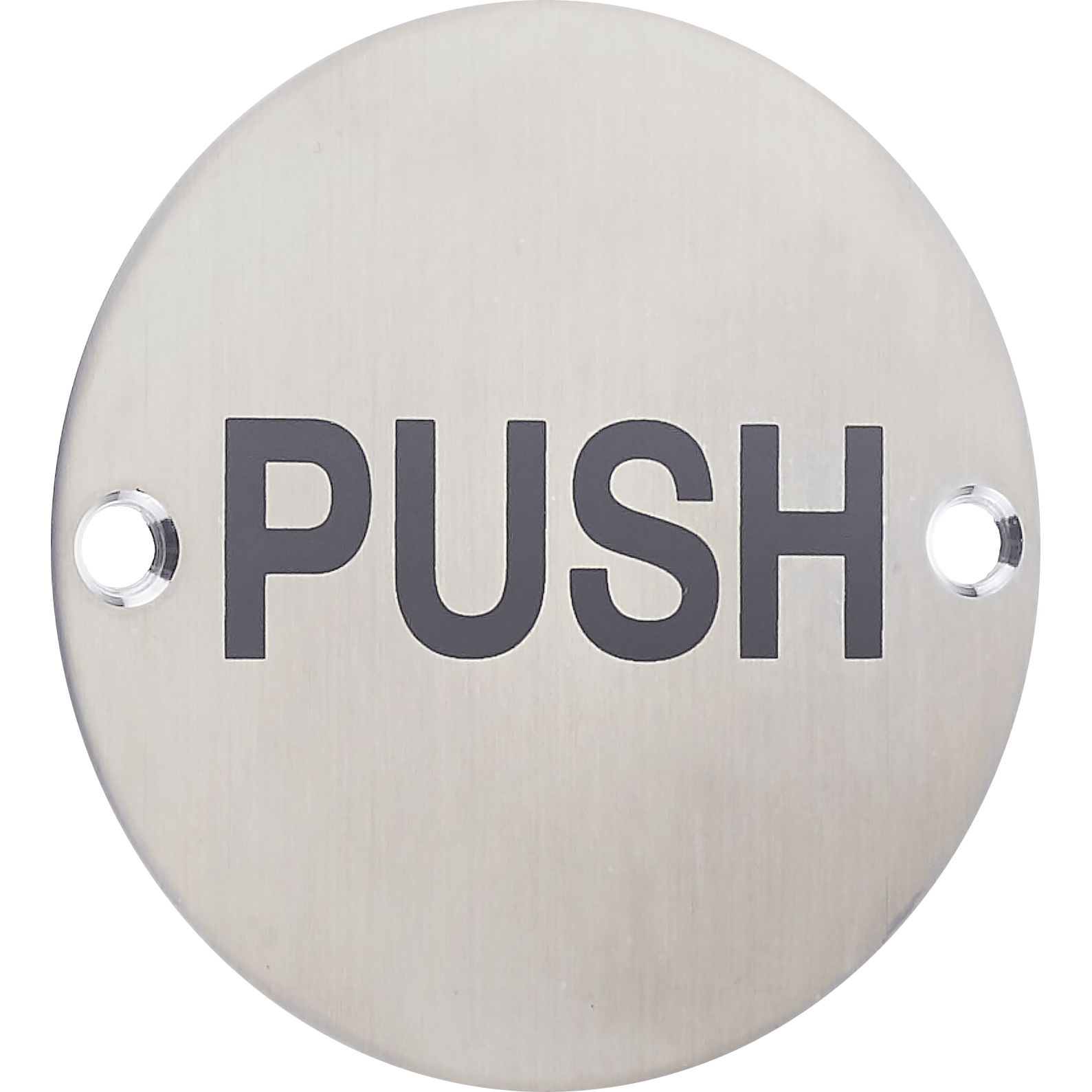 Circular Disc Navigation Signage - 76mm x 1.5mm - Screw Fixed - Push ...