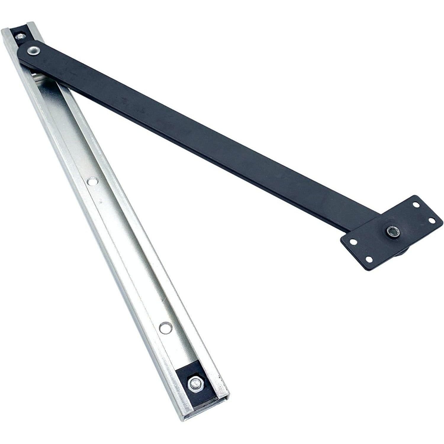 Door Restrictor Arm Stay Mortice Overhead - 90° Opening - Black - tradefit