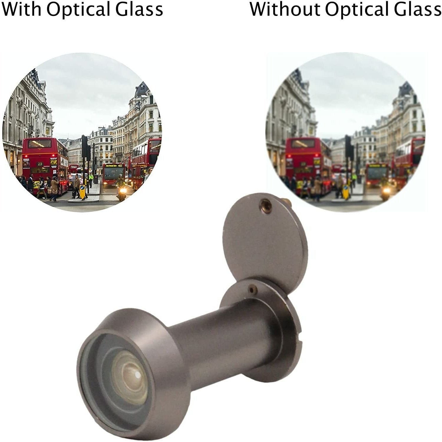 Door Viewer 200 Degree Glass Lens - 14mm Dia. - THICK 50-75mm Doors ...
