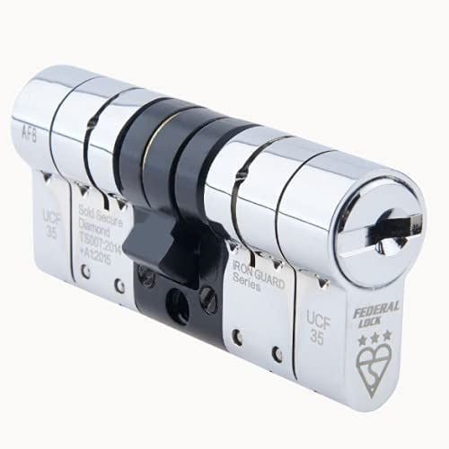 Federal TS007 Euro Door Cylinder Lock BS HIGH Security 3* Snap Safe ...