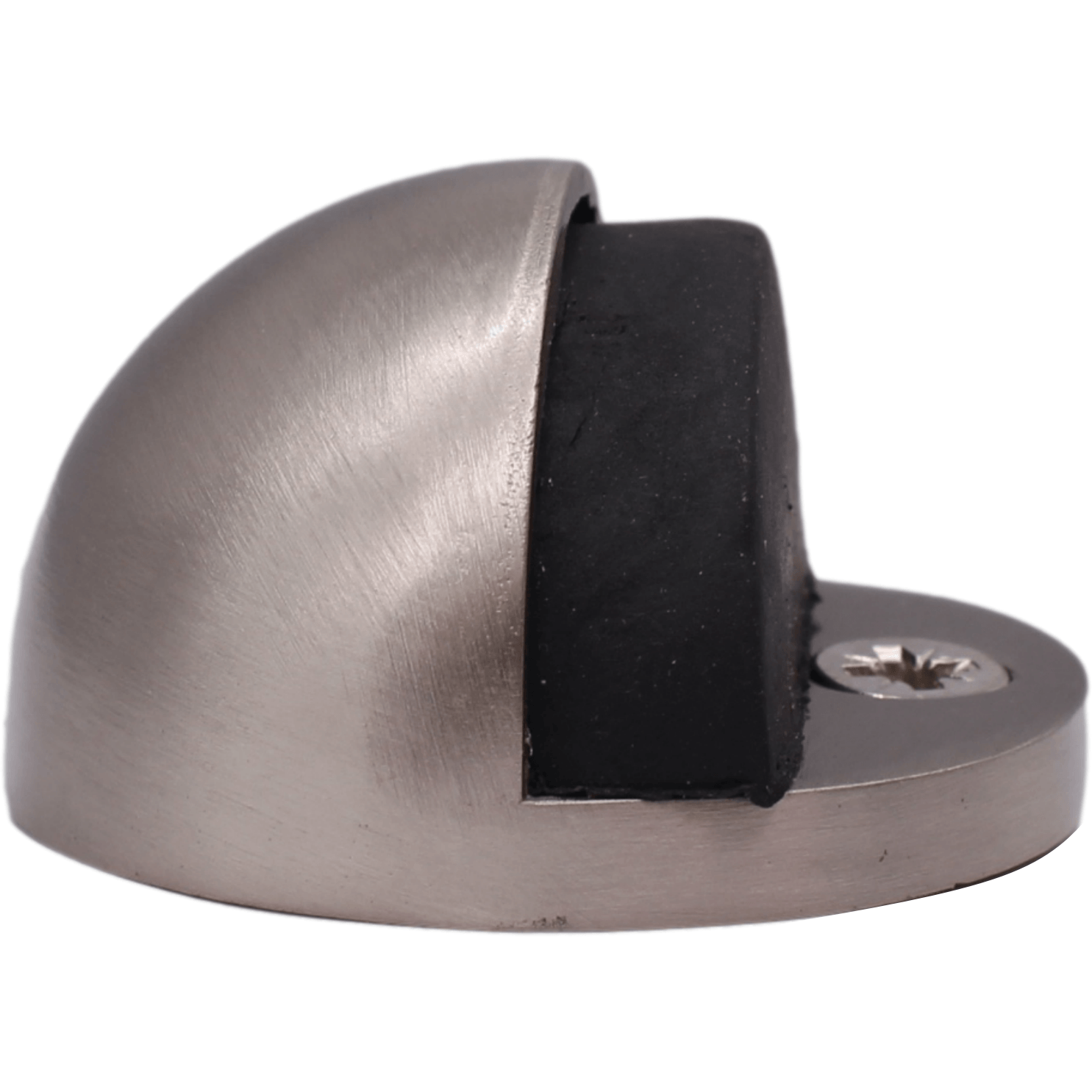 Oval Floor Mounted Stainless Door Stop - 47mm - Satin Stainless - tradefit