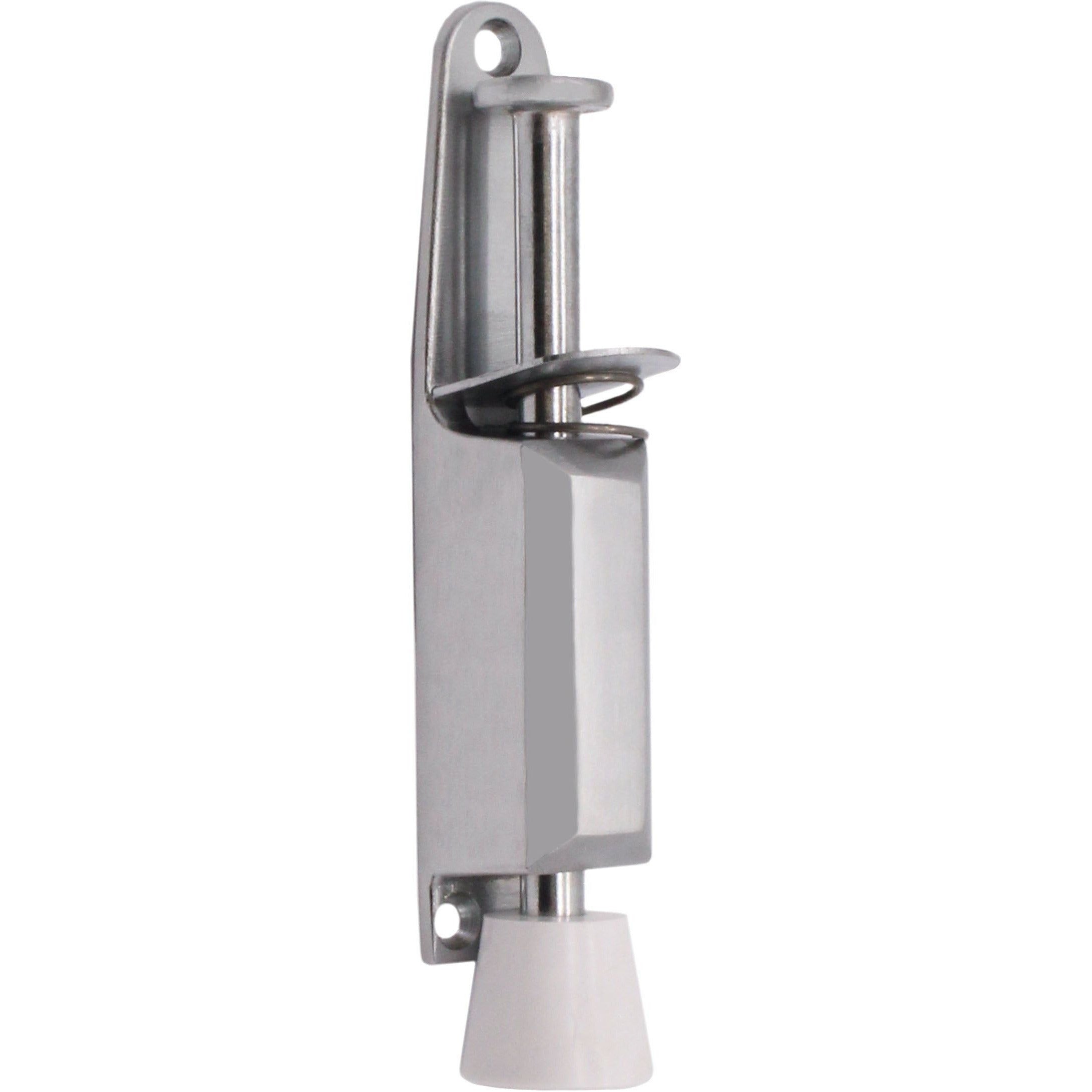 Foot Operated Door Holder - 120mm - Satin Chrome - tradefit