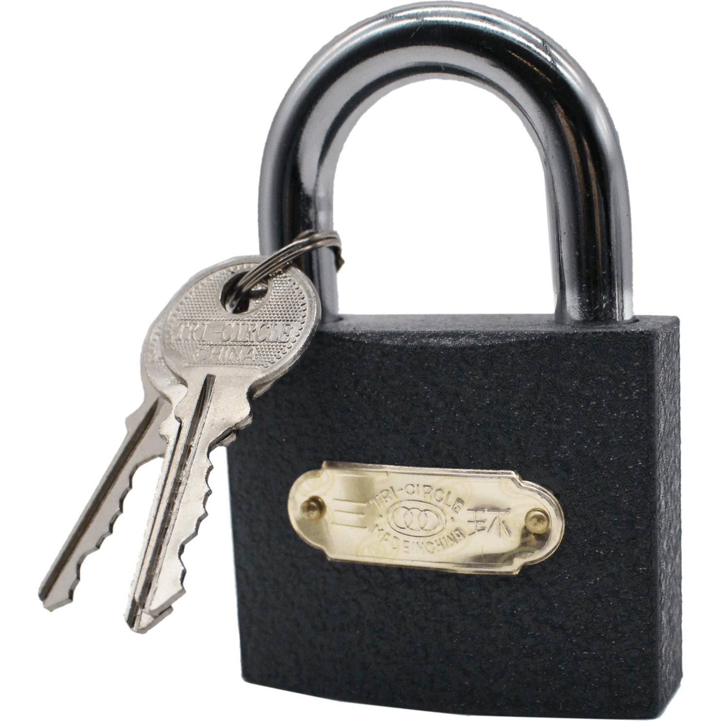 Tricircle Iron Padlock - 32mm - Black - tradefit