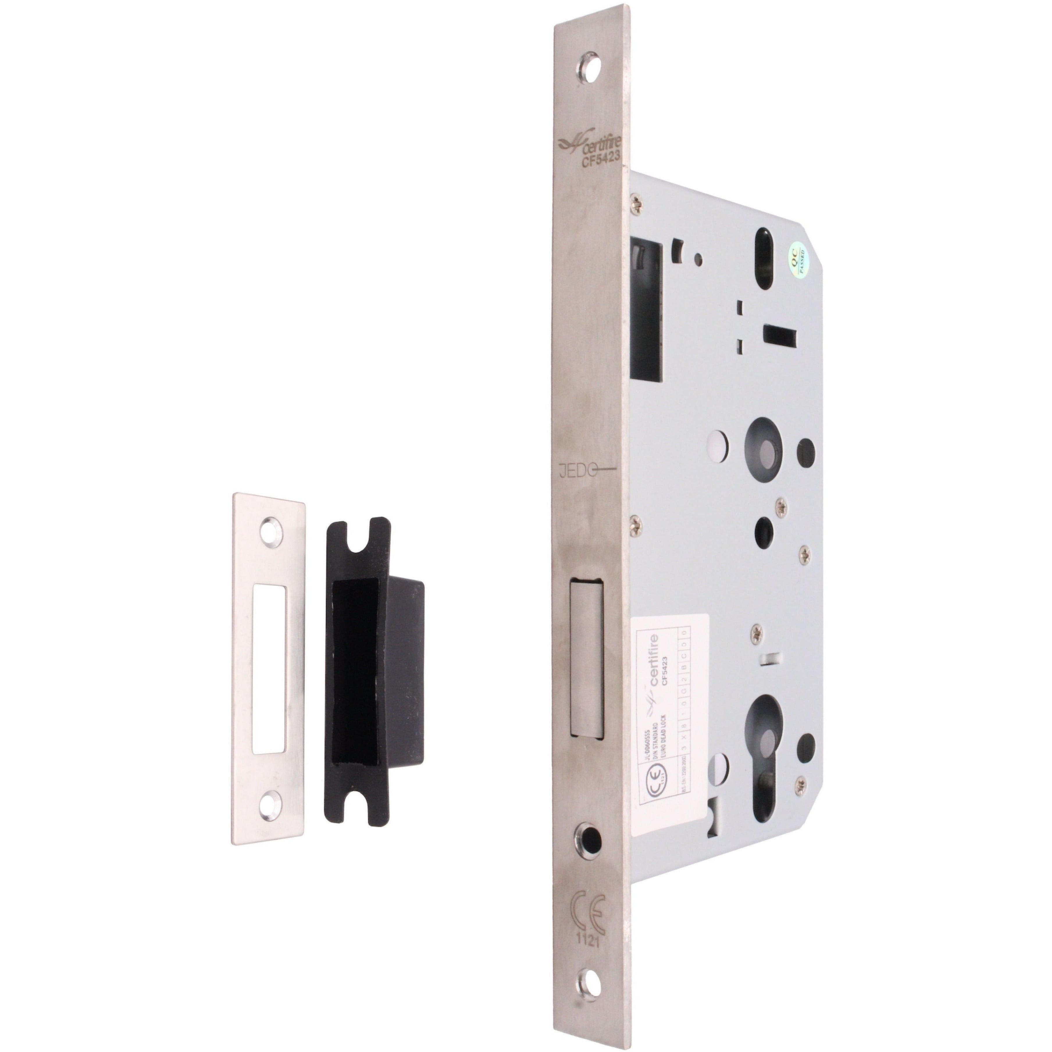 Mortice Deadlock DIN Standard- 60mm Backset / 90mm Case - Satin ...