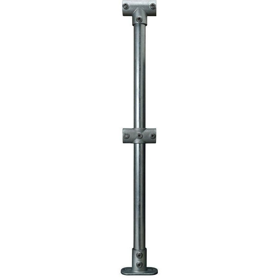 Key Clamp Mid Post Pre Assembled - Suit 48.3mm Tube - Galvanised