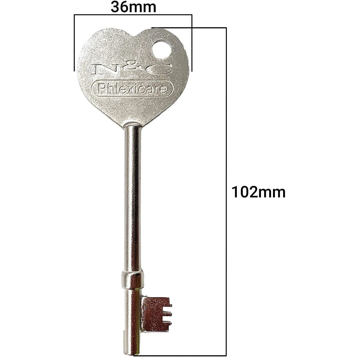 Radar Key Standard Grip - Phlexicare Genuine Radar - Zinc Plated - tradefit