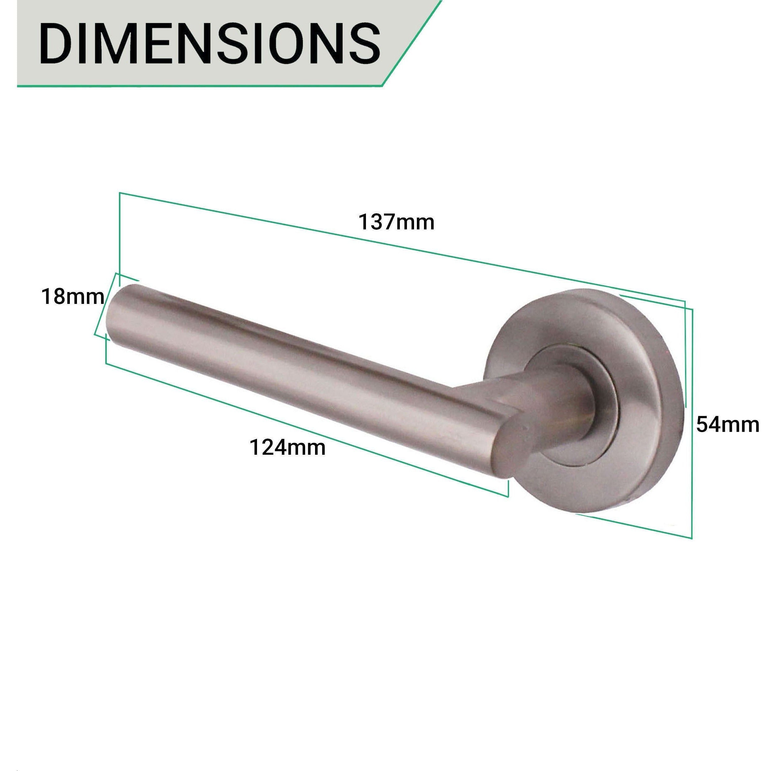 Satin Door Handles Lever on Round Rose Olbia Pattern - 137mm - Satin ...