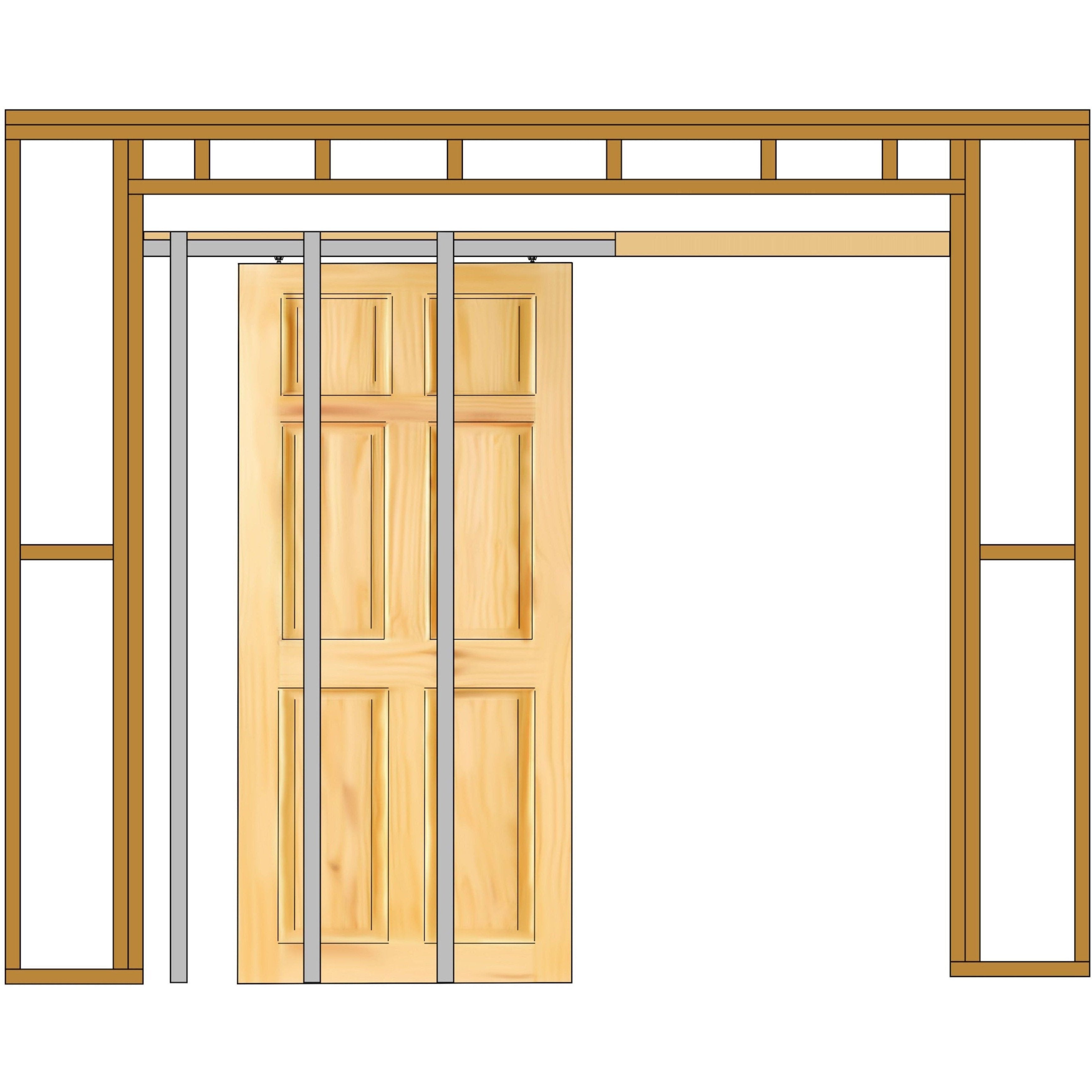Pocket Door Kit with SOFT CLOSING Device - 915 x 2032mm Max Door Size ...