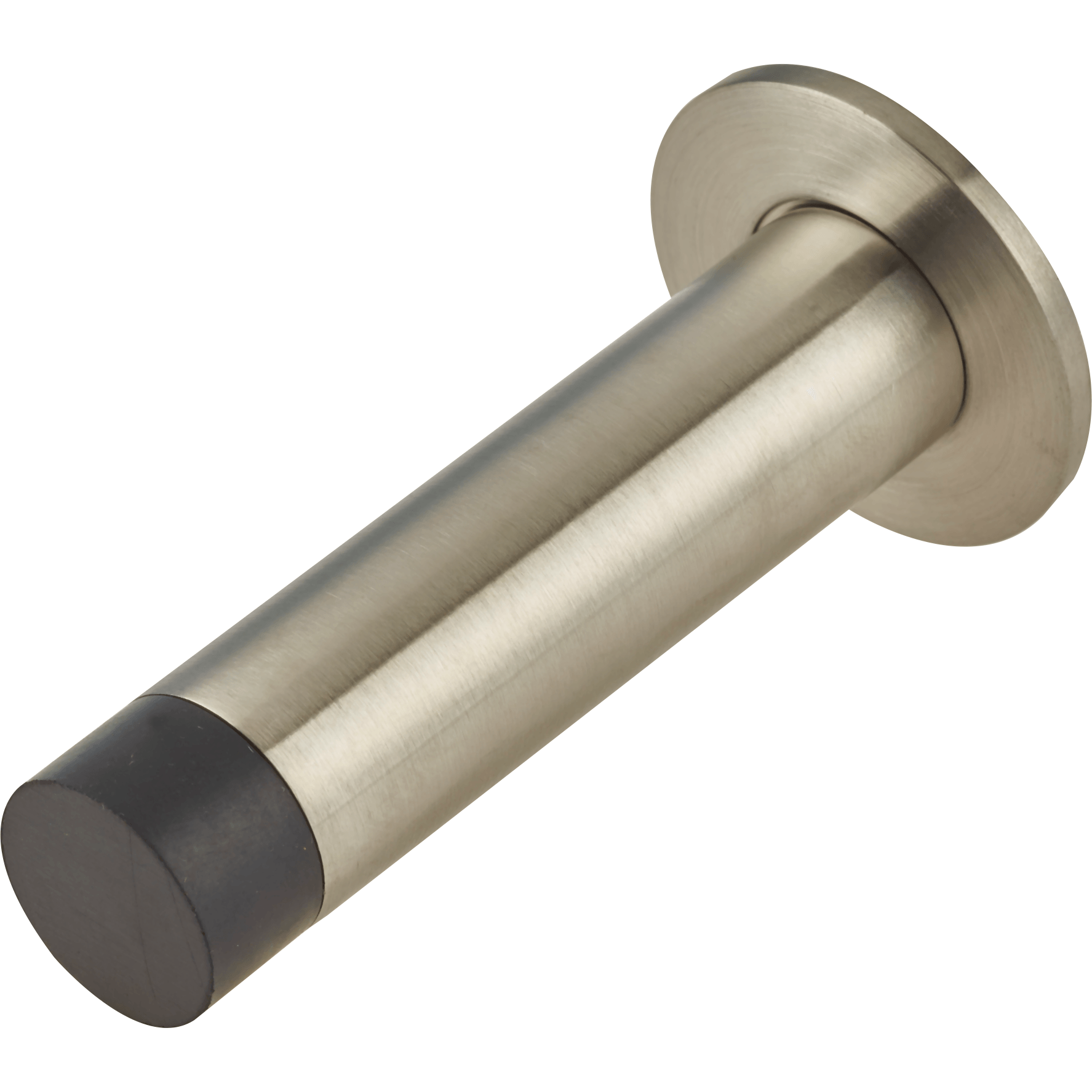 Projection Door Stop On Rose - 78mm Projection - Satin Stainless - tradefit