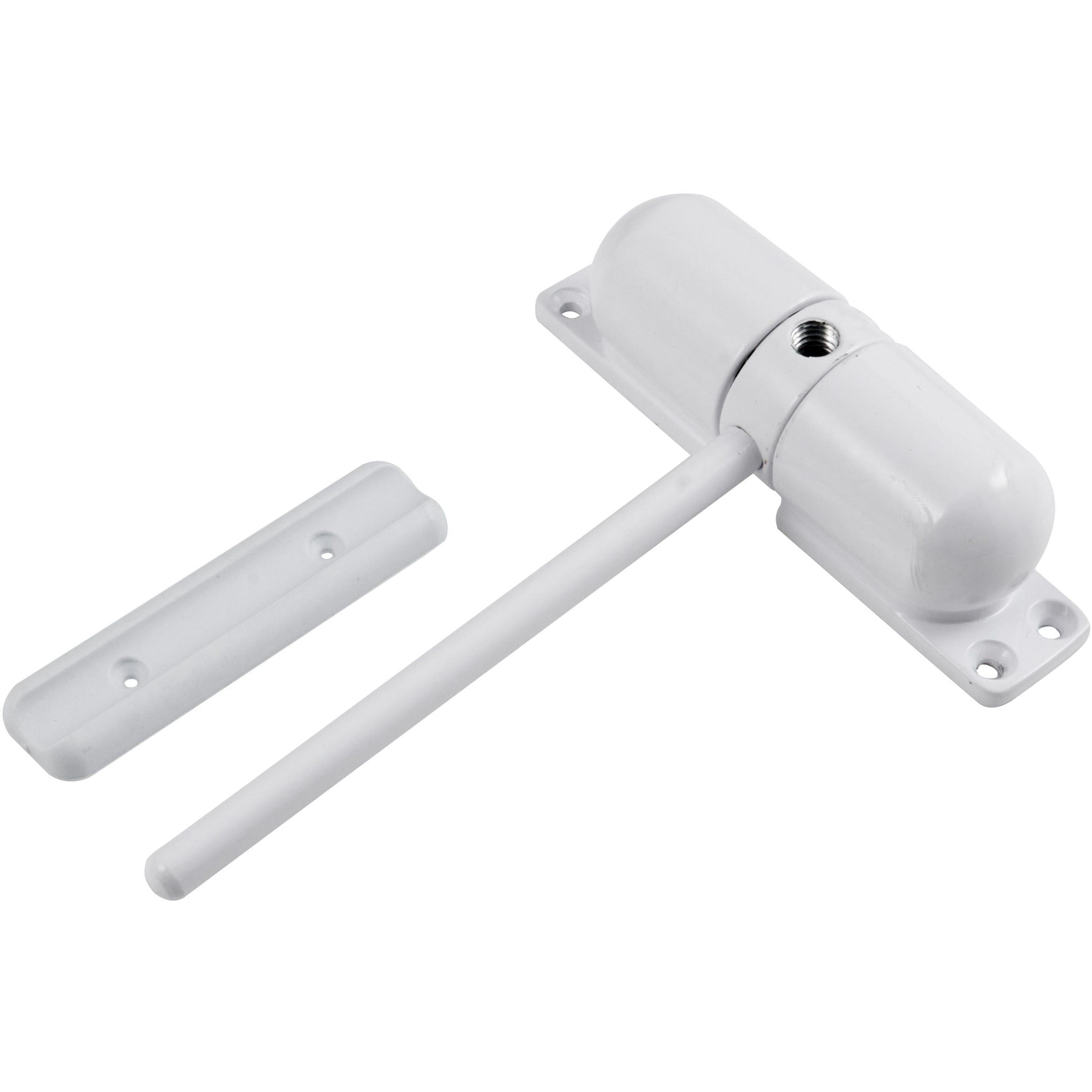 Surface Mounted Push Arm Door Closer White - tradefit
